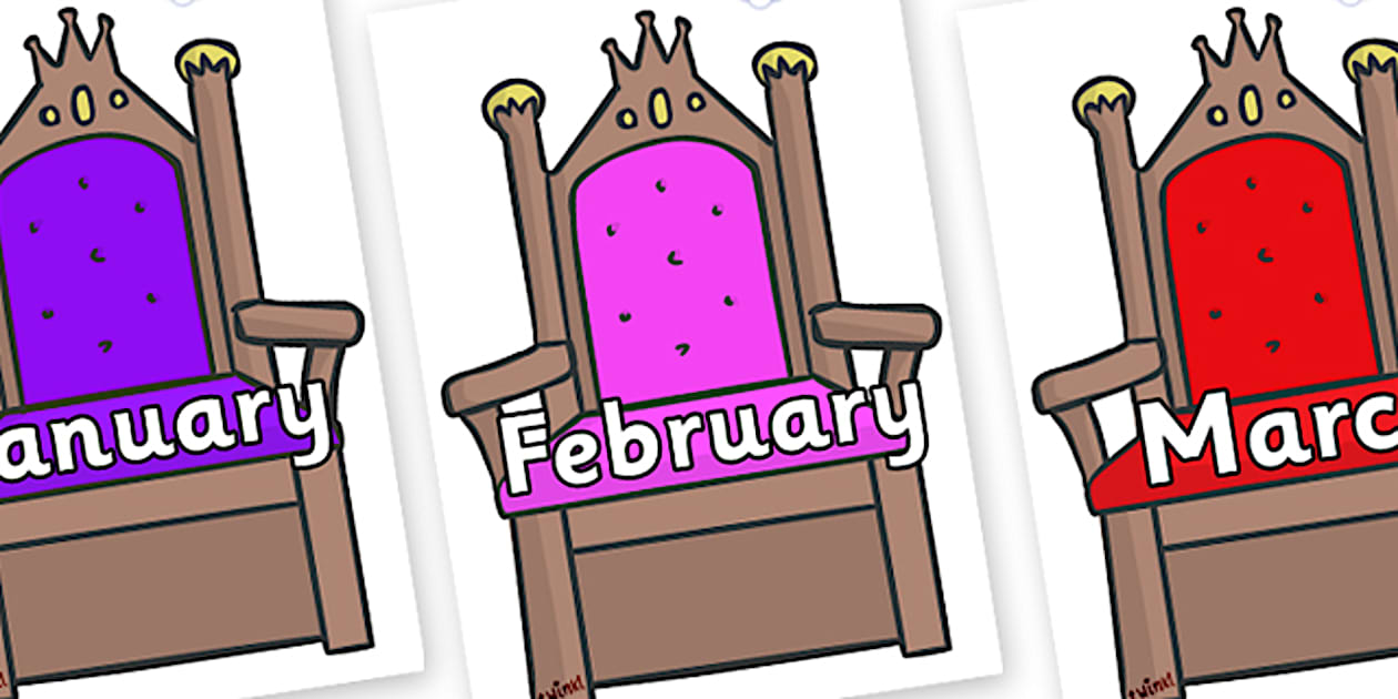 Months of the Year on Thrones (teacher made) - Twinkl