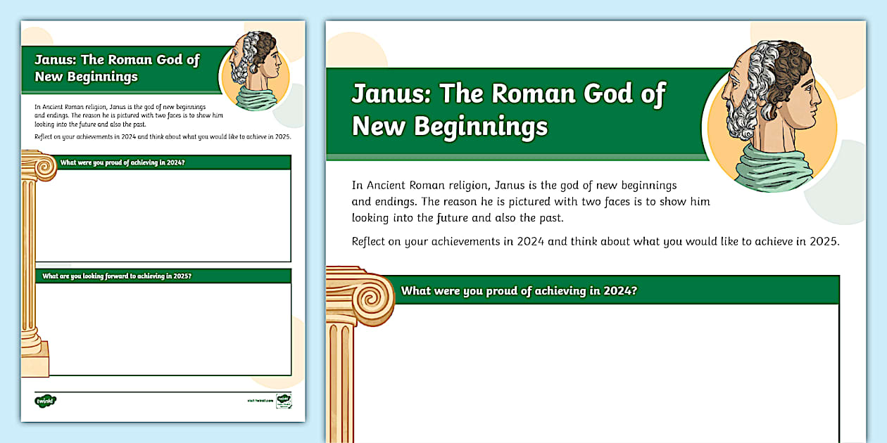 Janus: The Roman God of New Beginnings Worksheet / Worksheet