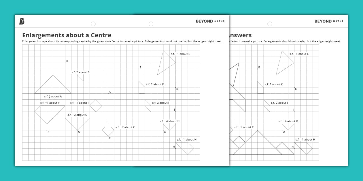 👉 Enlargement Reveal the Picture Worksheet (teacher made)