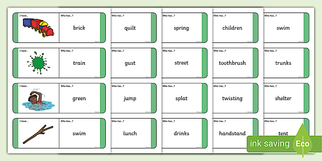 Phase 4 Phonics Word and Picture Loop Cards - Kindergarten - KS1