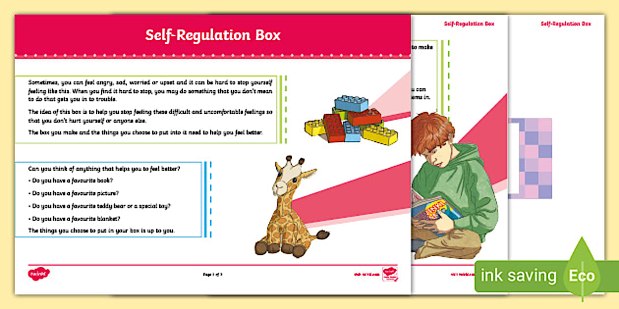 KS2 Self-Regulation Box Worksheet (teacher made) - Twinkl