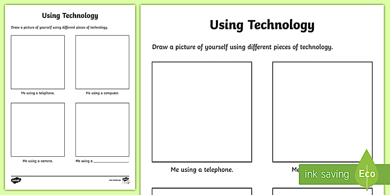 Using Technology Activity Sheet - Twinkl