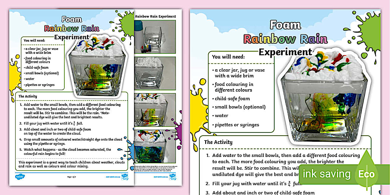 Rainbow Rain Experiment | Science and Investigation - Twinkl