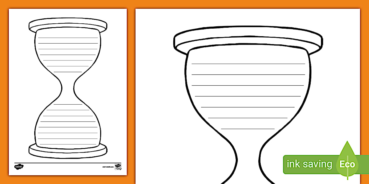 Hourglass Writing Template (teacher made) - Twinkl
