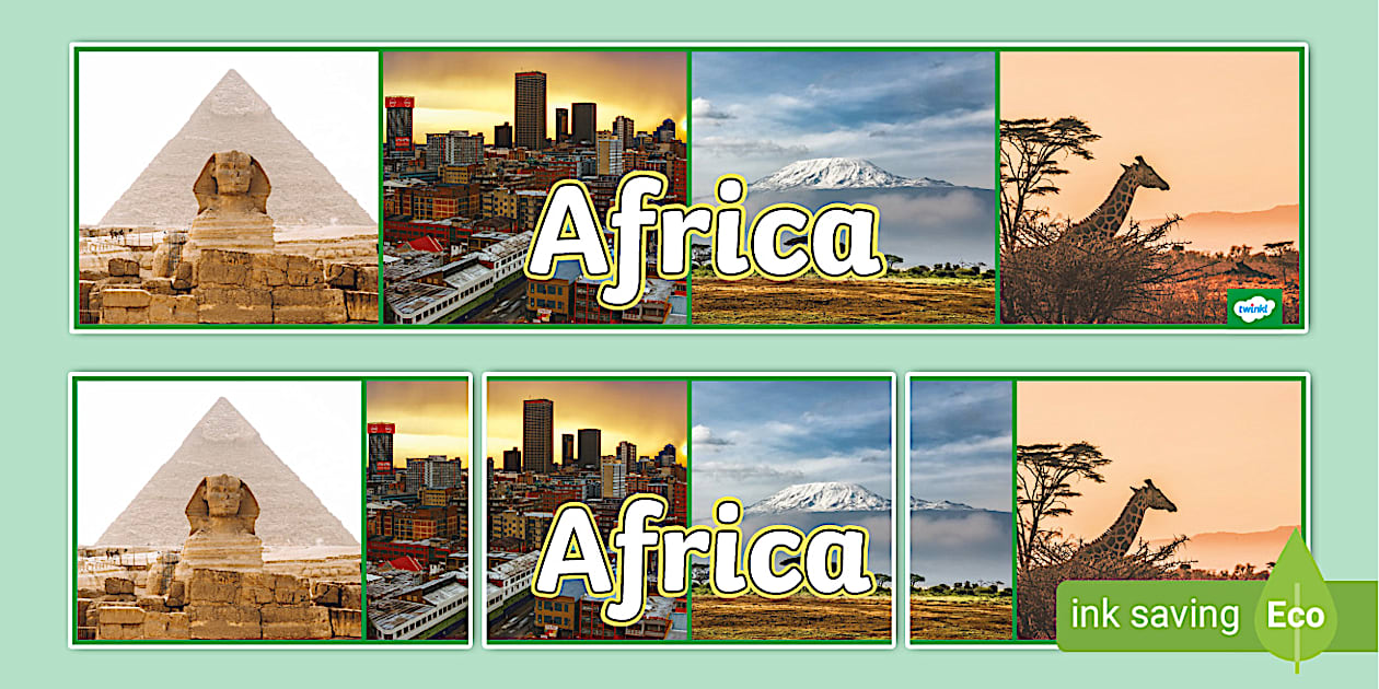 Africa Photo Display Banner (teacher made) - Twinkl