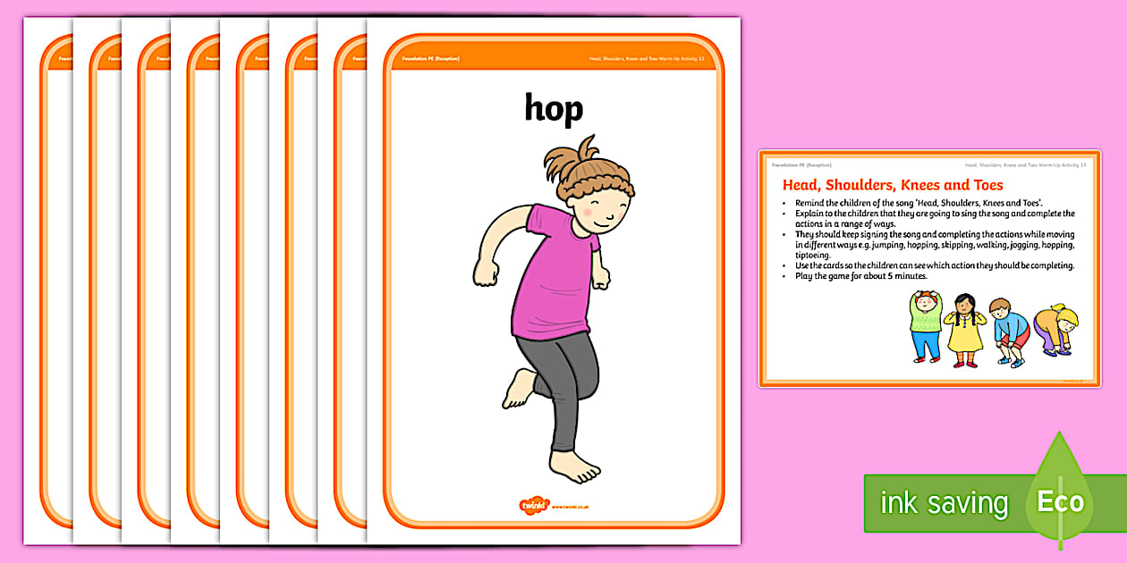 Head, Shoulders, Knees and Toes Warm-Up Activity Card