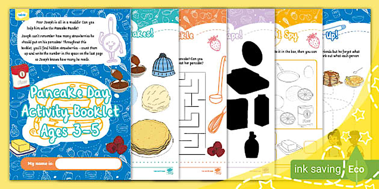 Pancake Day Activity Booklet (Ages 3 - 5) (teacher made)