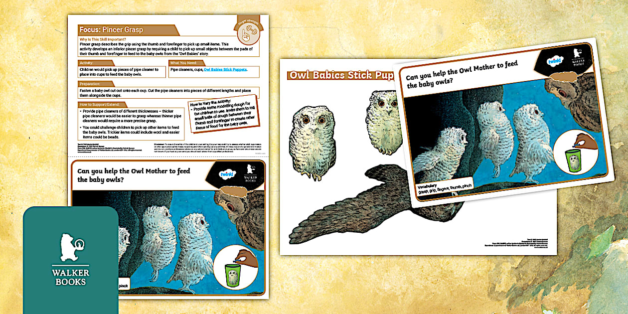 FREE! - Fine Motor Skills Owl Babies Activity | Finger Strength