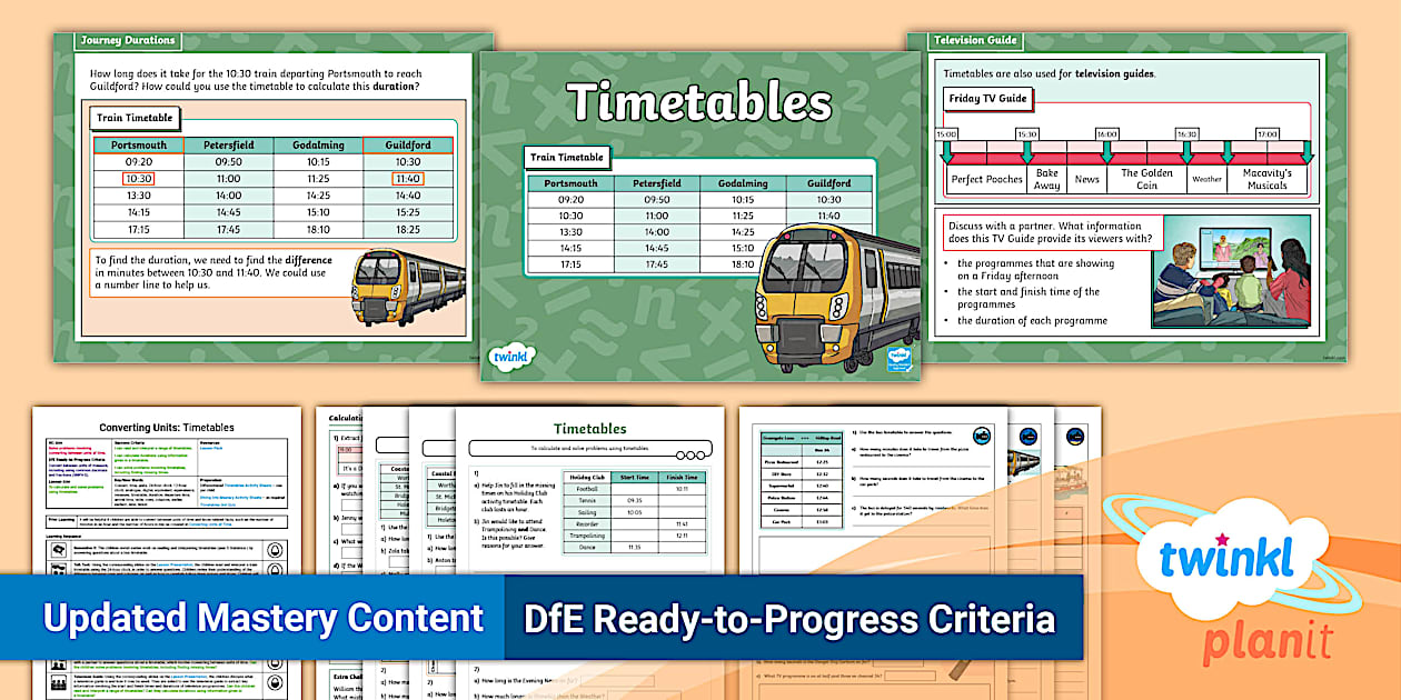 👉 PlanIt Maths Y5 Converting Units Lesson Pack 6: Timetables