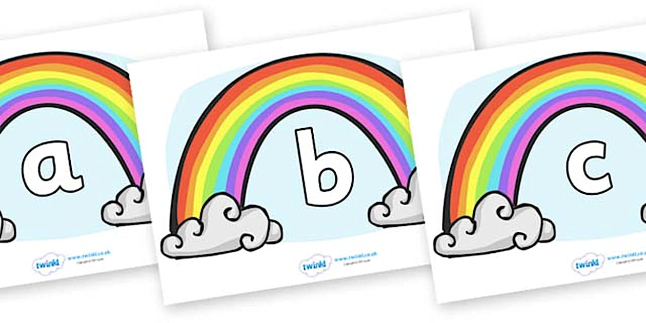 Phase 2 Phonemes on Rainbows (teacher made) - Twinkl