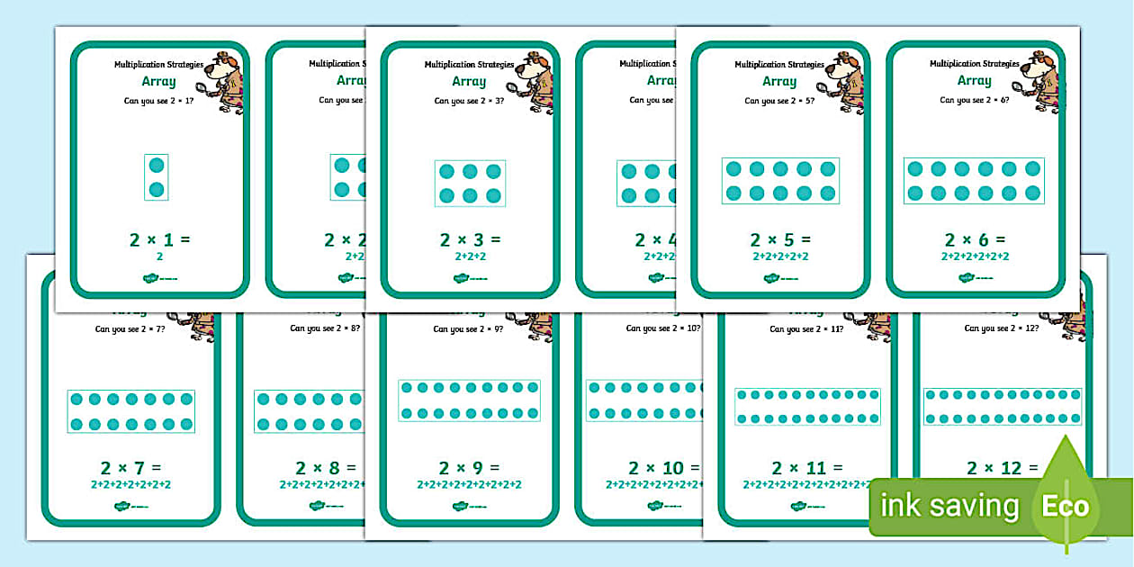 Multiplication 2 Times Table Array Display Poster - Twinkl Multiplication 2 Times Table Array Display Poster - Twinkl