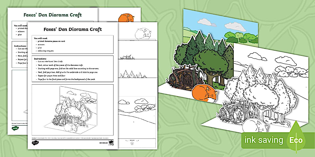 Fox's Den Diorama Craft