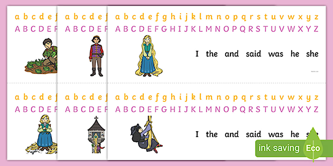 Editable Rapunzel Alphabet Strips (teacher made) - Twinkl