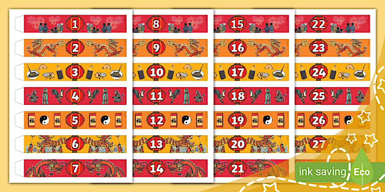 Chinese New Year Countdown Paper Chain (teacher made)