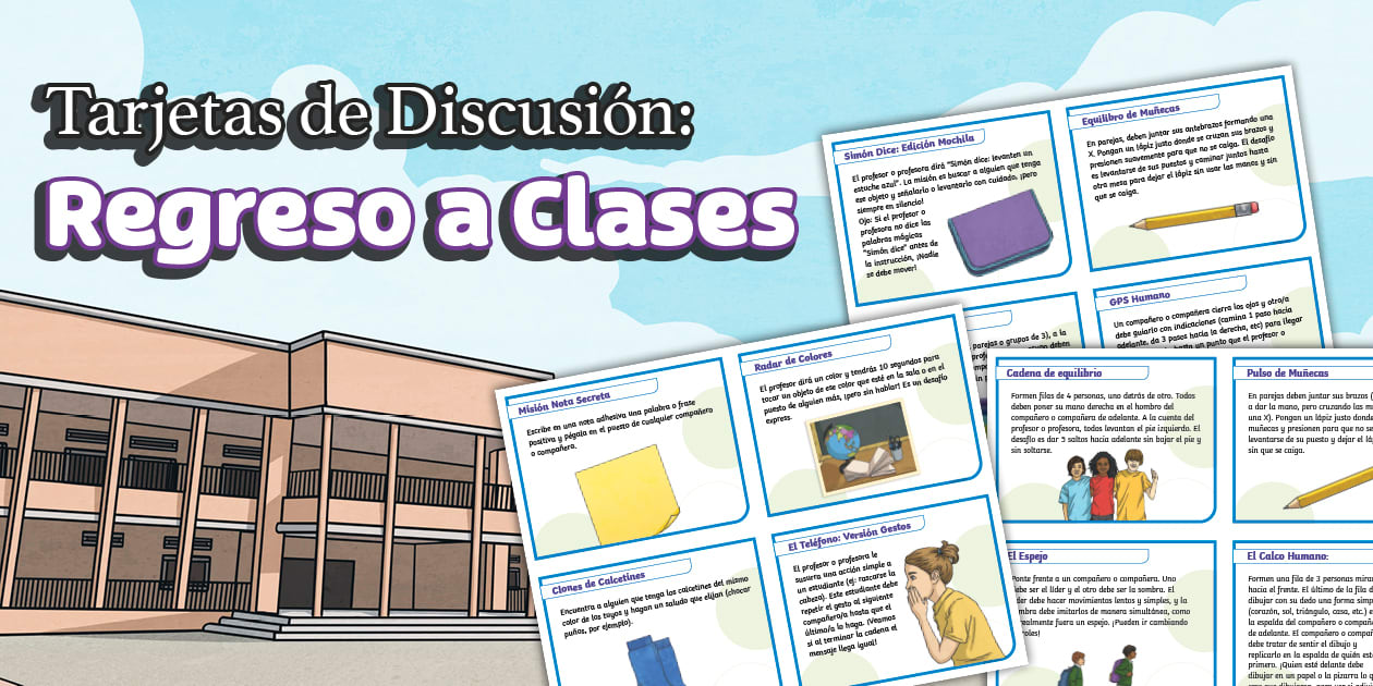 Tarjetas de Desafíos | Regreso a Clases | Rompehielo