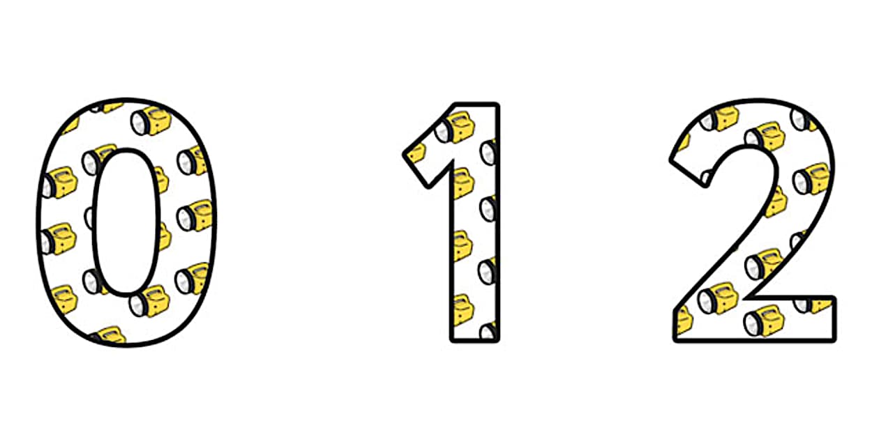 Electricity Small Display Numbers - Twinkl