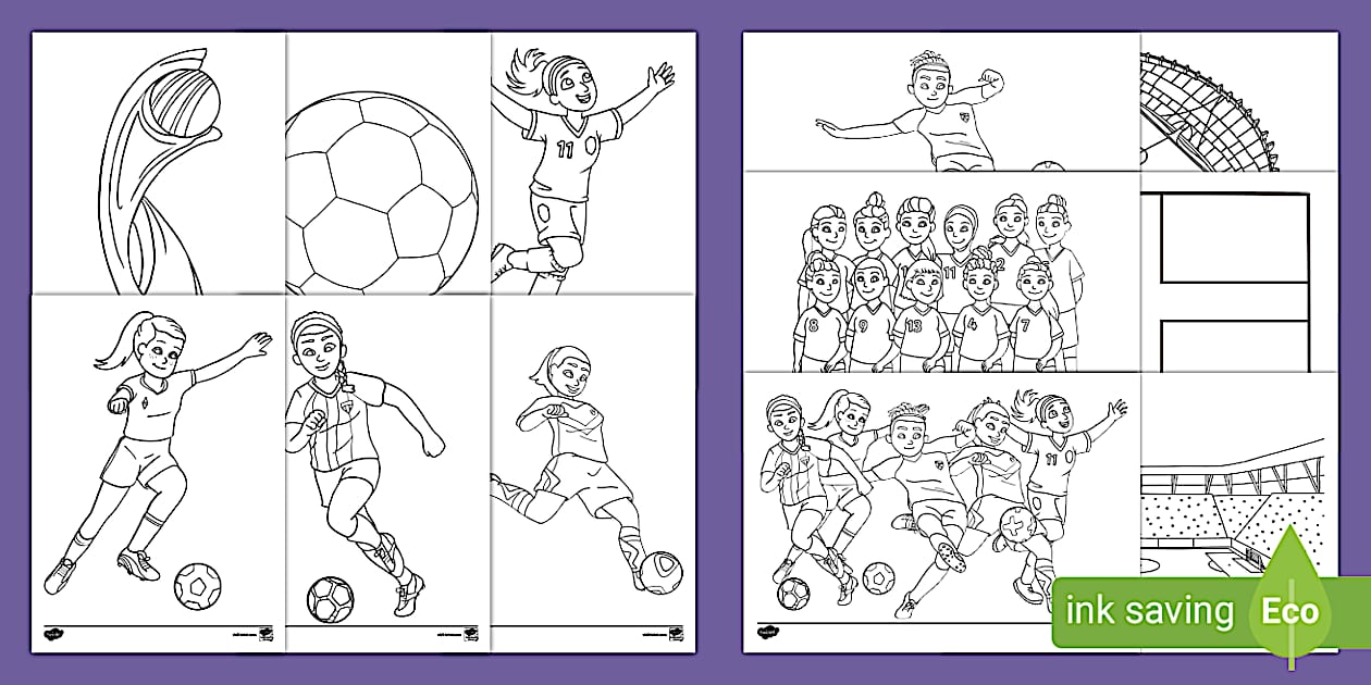 Women's Euro 2022 - Colouring Pages - Move PE - Twinkl