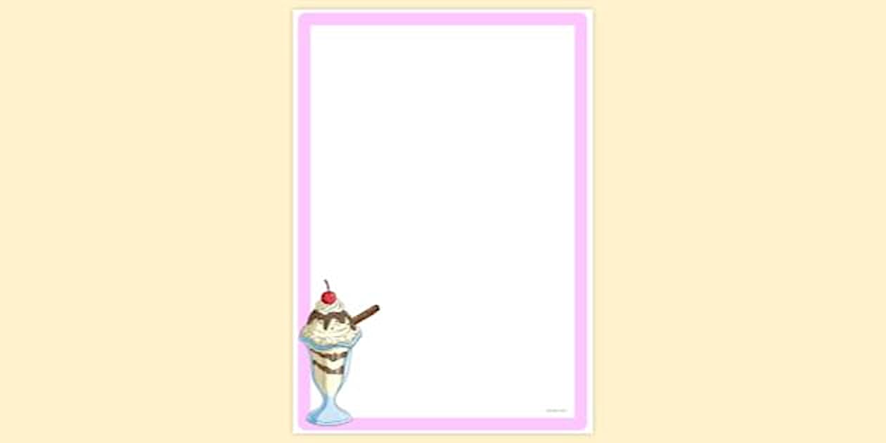 Sundae Page Border | Page Border | Twinkl (Teacher-Made)