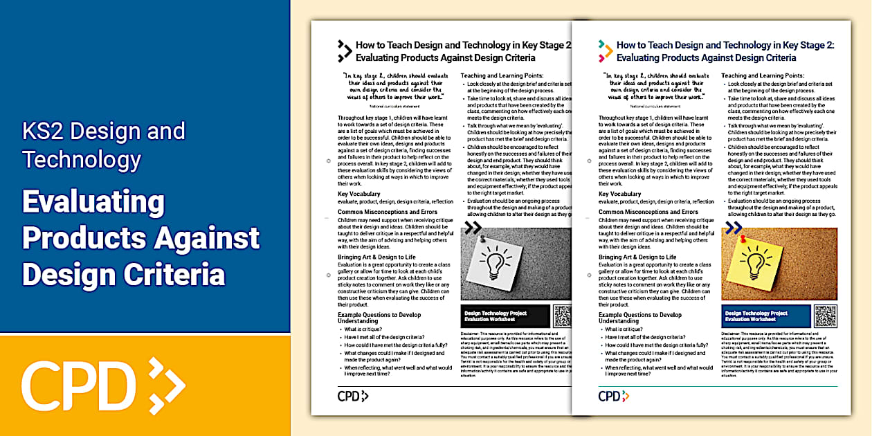 How to Teach Design and Technology in Key Stage 2: Evaluating Products ...