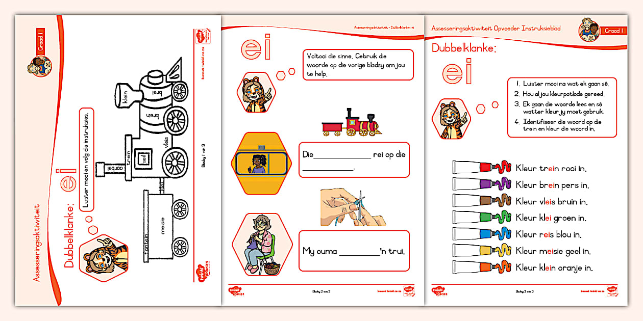 Graad 1 Klanke Assessering ei (teacher made) - Twinkl