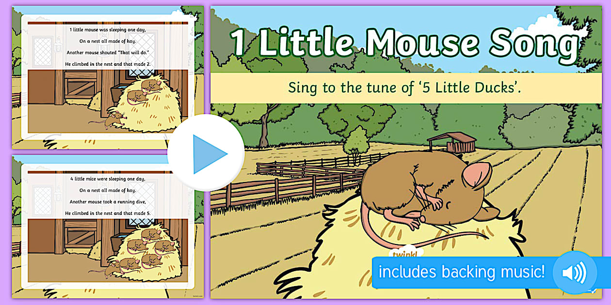1 Little Mouse Song PowerPoint (Teacher-Made) - Twinkl
