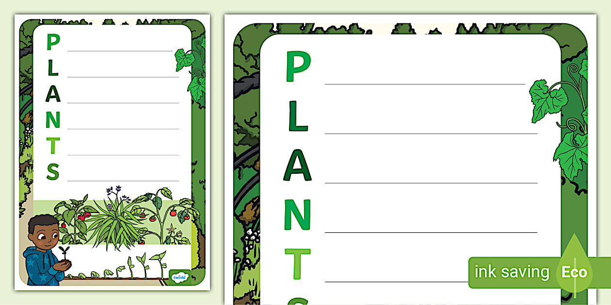 Plants Acrostic Poem Template (teacher made) - Twinkl