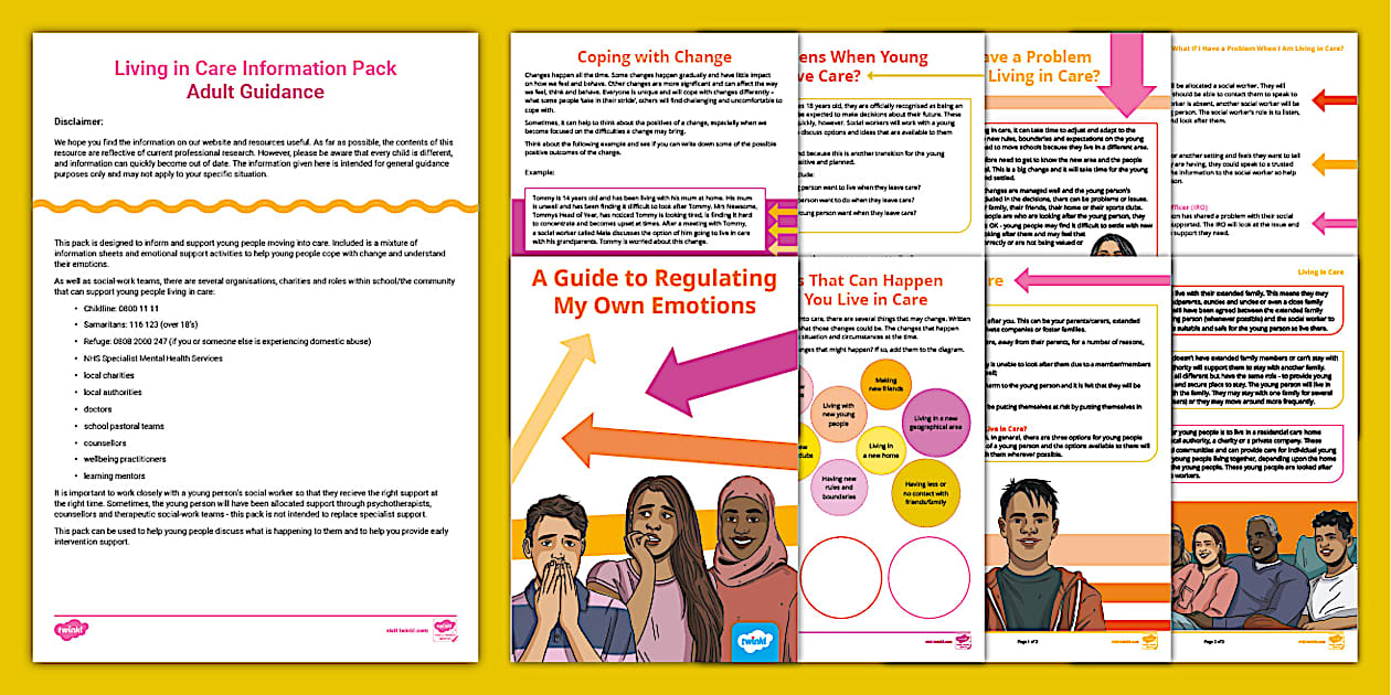 Living in Care Information Pack for Older Learners | Twinkl