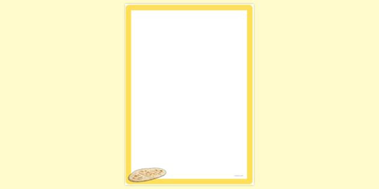 Simple Pitta Bread Page Border | Page Borders | Twinkl
