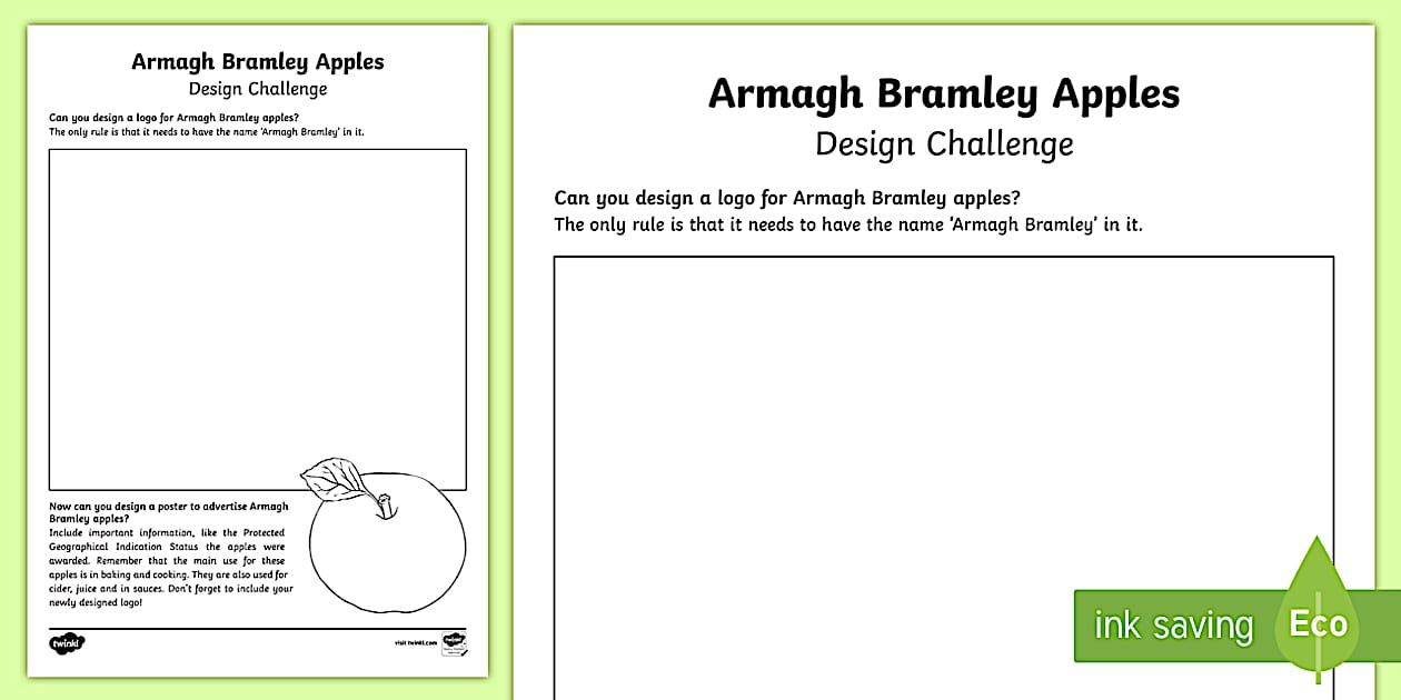 Armagh Bramley Apple Design Challenge Worksheet / Worksheet