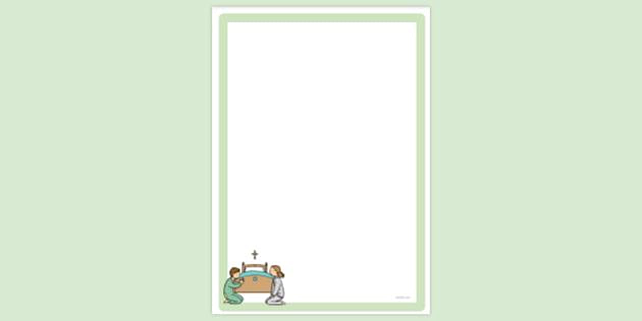 Simple Blank Downloadable Christianity Page Border - Twinkl