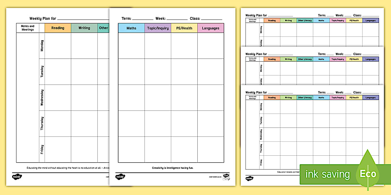 New Zealand Teacher Daily Planner Template - NZ Resource
