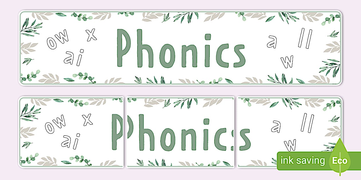👉 Botanical Themed Phonics Display Banner - Twinkl
