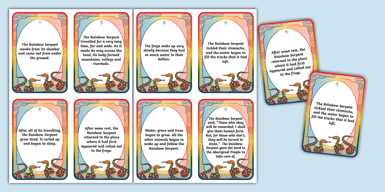 The Rainbow Serpent Freeze Frame Drama Flashcards - Twinkl