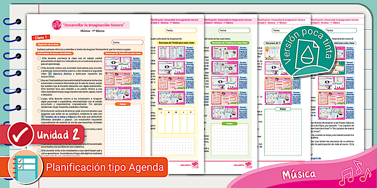 Planificación | agenda | Música | 1º Básico | Profesores