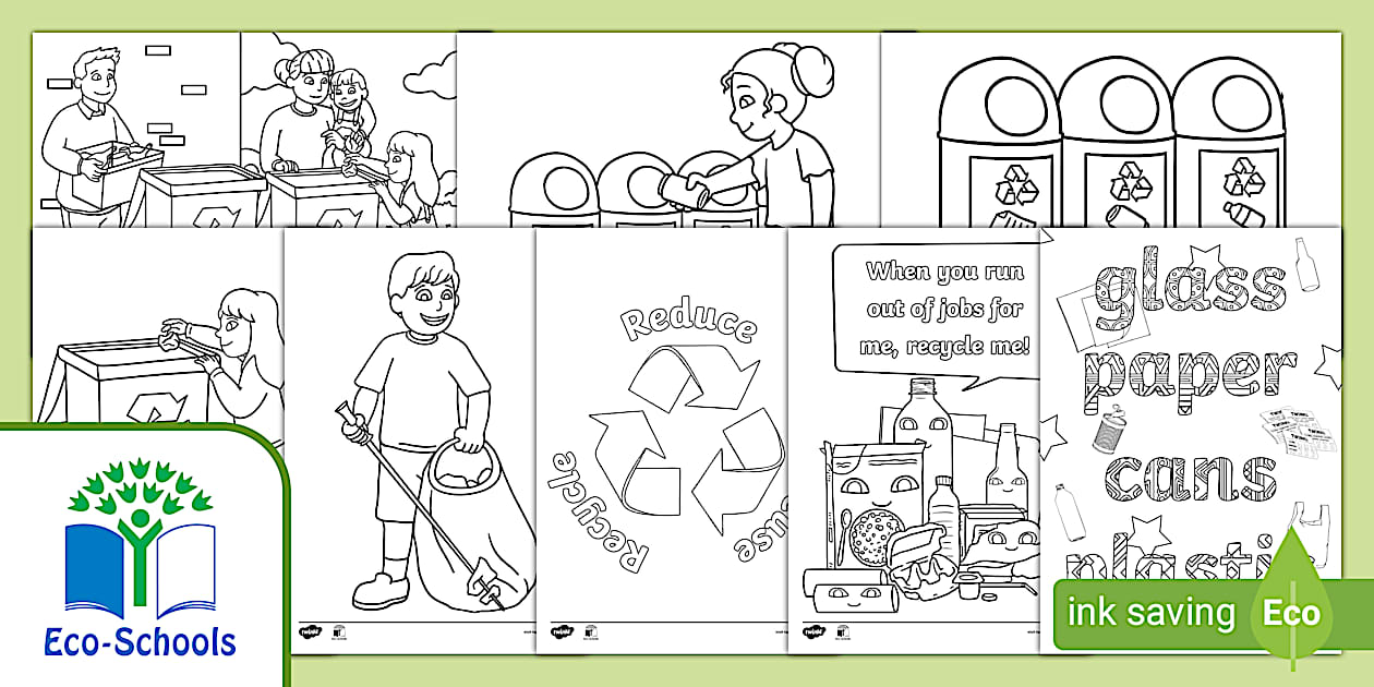 FREE! - Eco-Schools Litter Colouring Pages (teacher made)