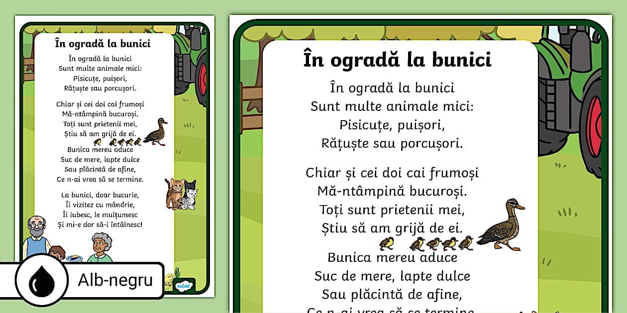În ogradă la bunici – Poezie (Teacher-Made) - Twinkl