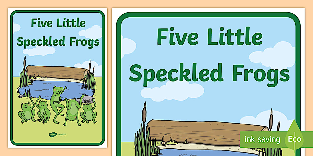 Five Speckled Frogs Display Poster - Five Speckled Frogs Display Poster