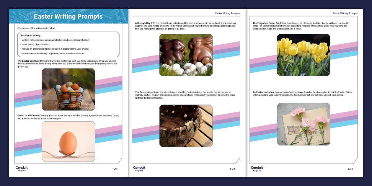 Easter Writing Prompts (Teacher-Made) - Twinkl