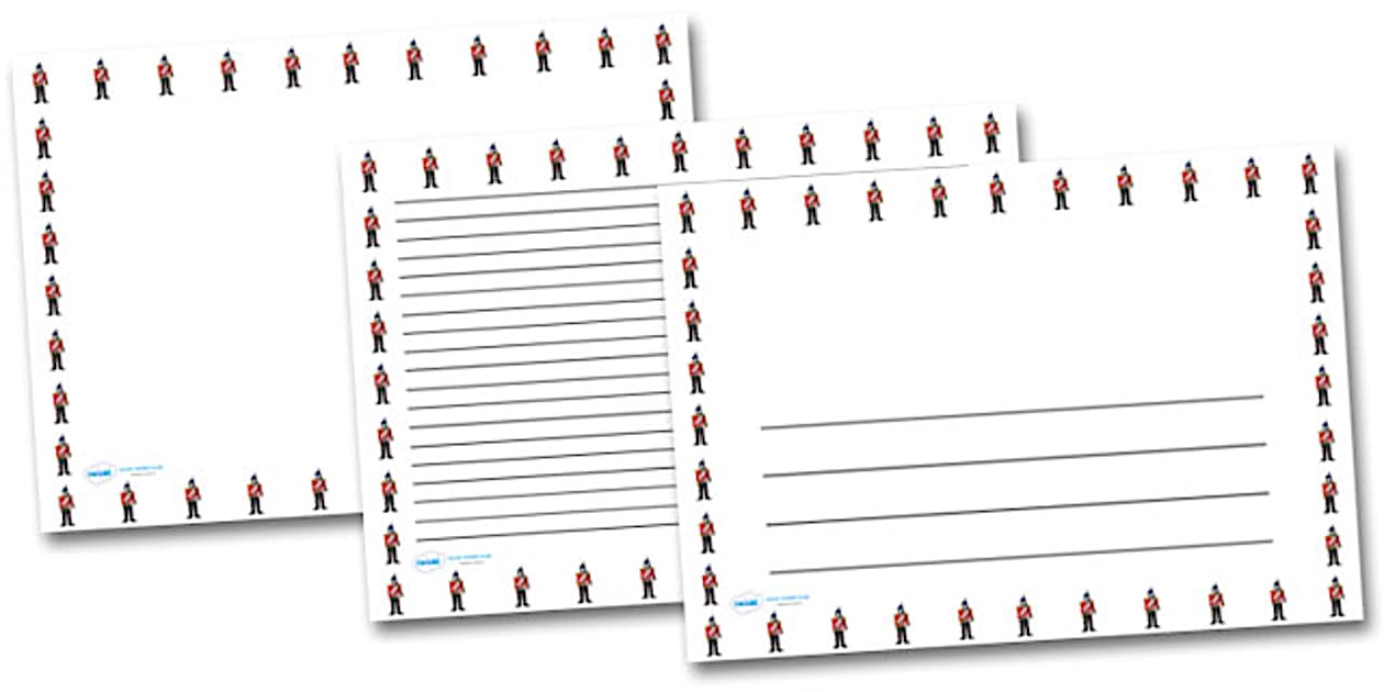 Victorian Soldier Landscape Page Borders- Landscape Page Borders