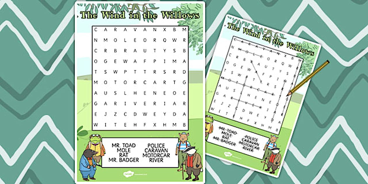 The Wind in the Willows Word Search | Vocabulary Activity