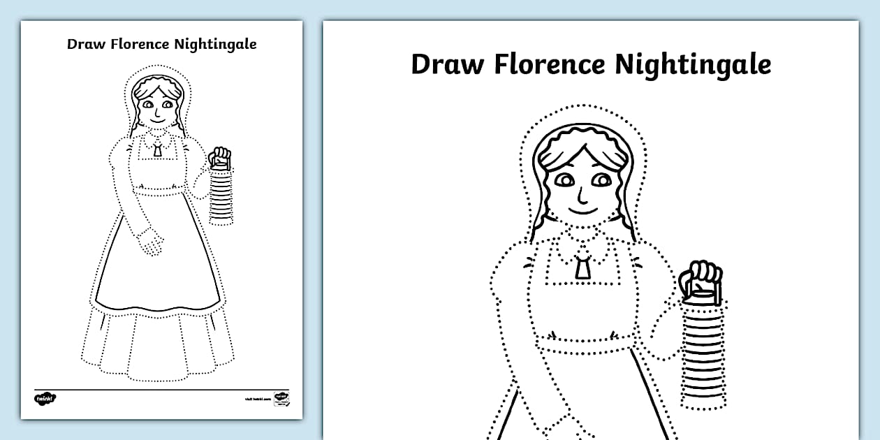 Florence Nightingale Drawing | Pencil Control Activity EYFS