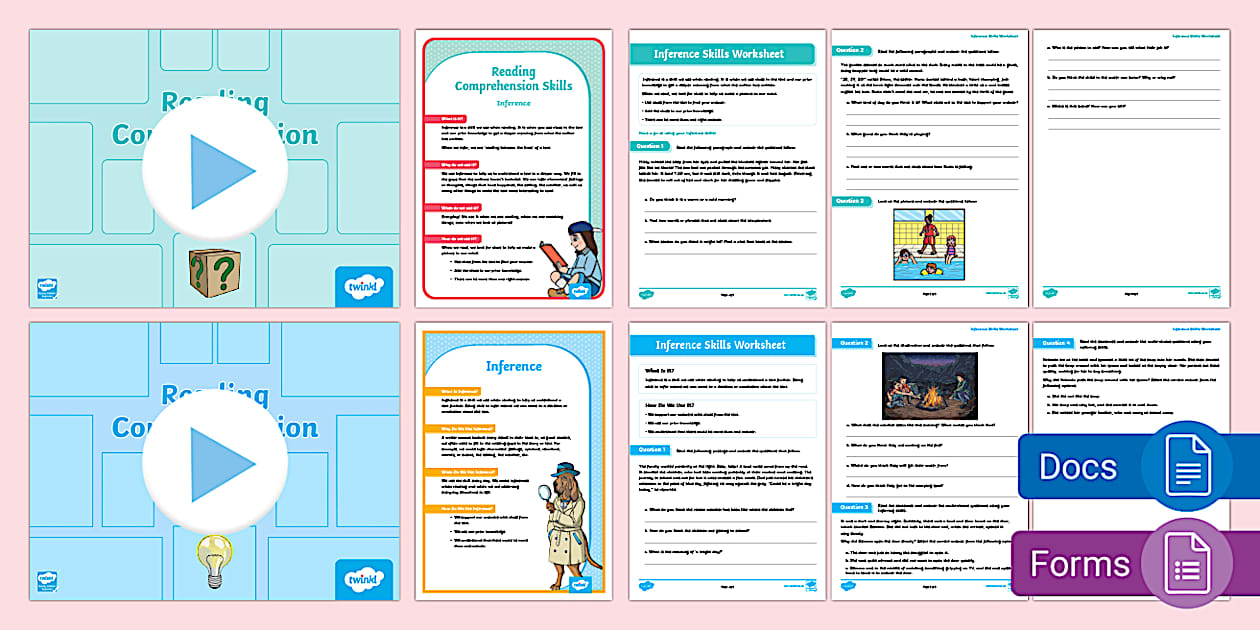 Reading Comprehension Skills Pack: Inference (Year 3-6)
