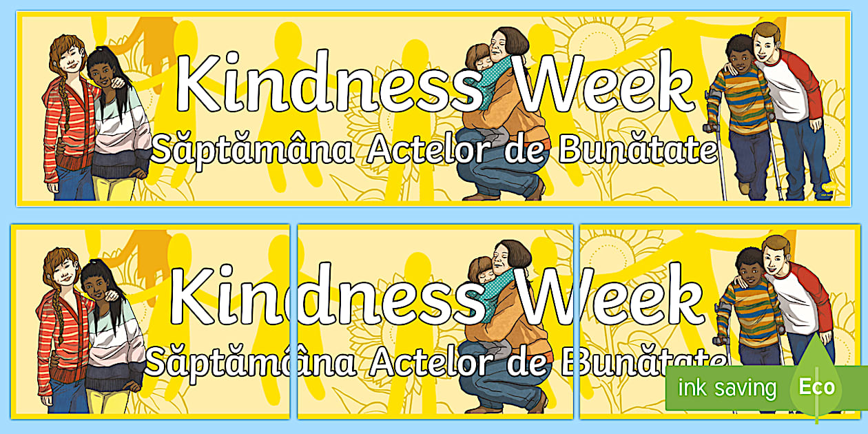Kindness Week Display Banner English/Romanian