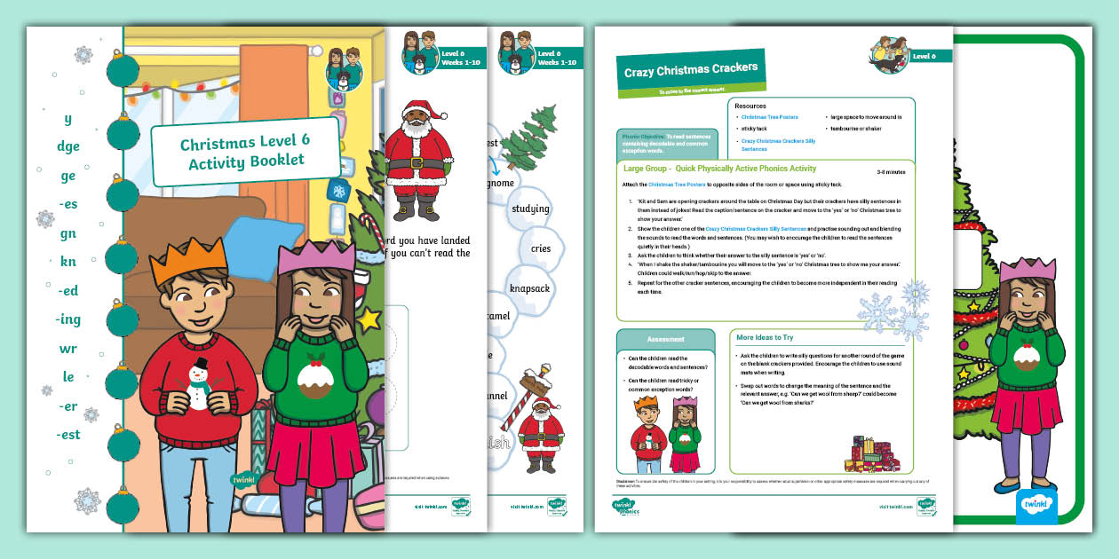 Twinkl Phonics Christmas Phonics Level 6 Activity Booklet