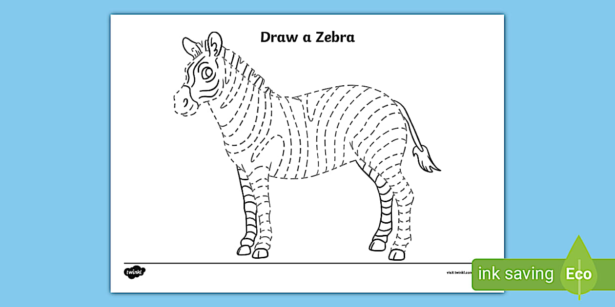 Draw a Zebra Pencil Control Activity | Twinkl (Teacher-Made)