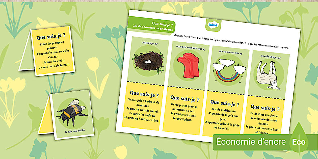 Devinettes du printemps pour les enfants - Twinkl