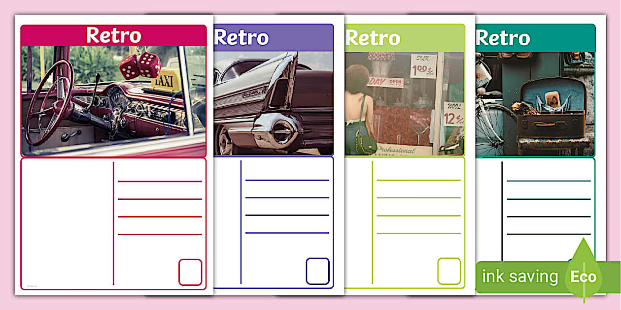 Retro Themed Postcards
