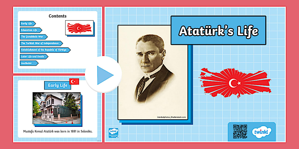 Atatürk's Life | PowerPoint - Simple (teacher made)