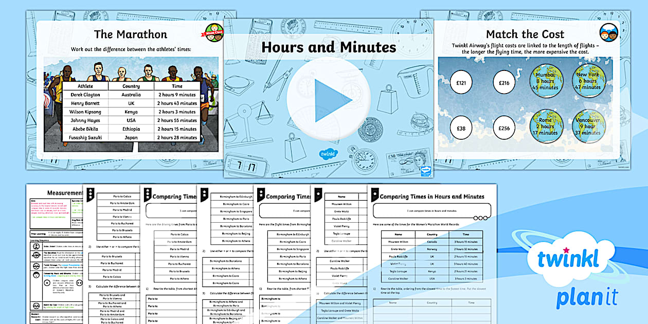 PlanIt Maths Y3 Measurement Lesson Pack 23 Estimate, Time and Compare (3)