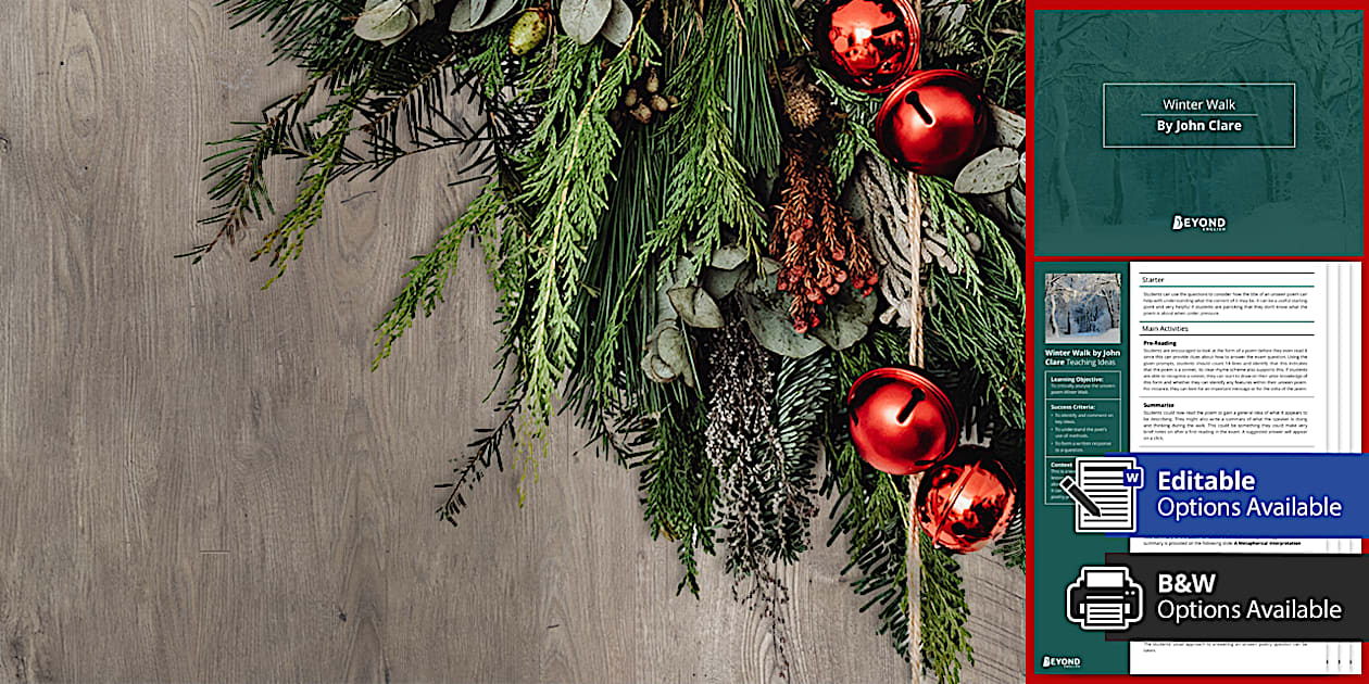 Winter Walk by John Clare (teacher made) - Twinkl